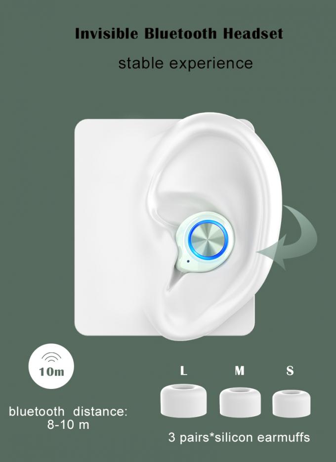 FCC V5.0 True Wireless Stereo Earbuds Mini In Ear Bluetooth Headphones